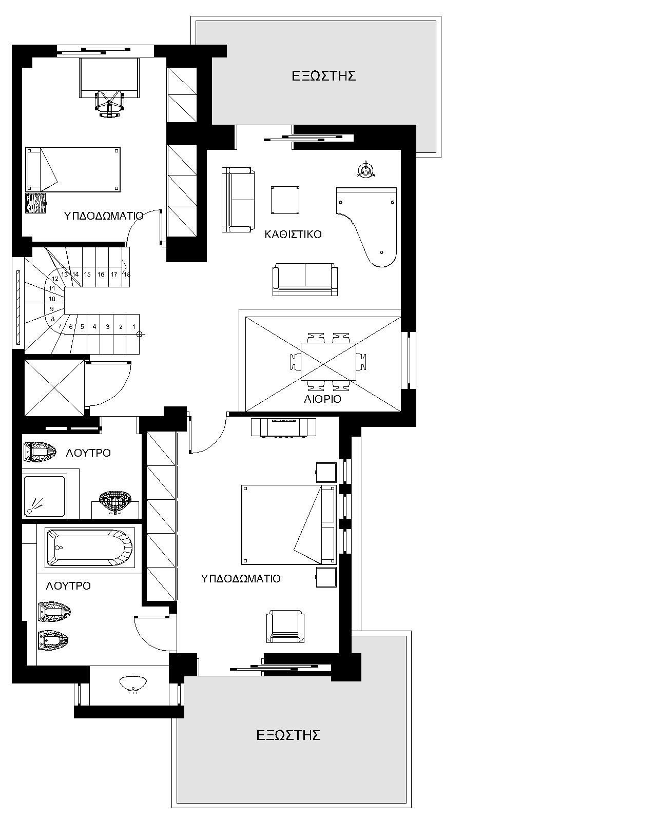 Διπλοκατοικία στο Χαϊδάρι - Αρχιτεκτονική Σεραφίδη | Μελέτες ...